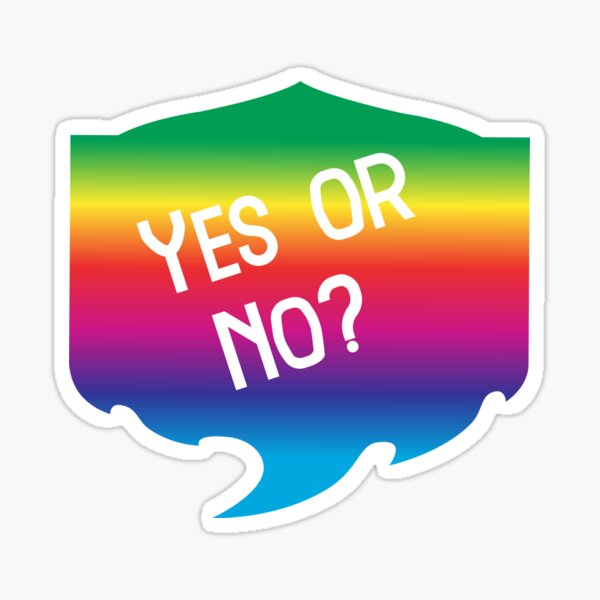 "Yes or No, Funny Cool Best color art" Sticker for Sale by ...