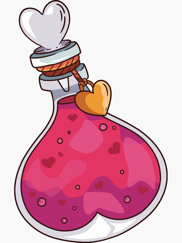 "Heart Bottle Stranger Things" Sticker for Sale by Goldenyildiz | Redbubble