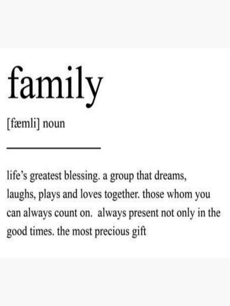 "Family-noun-traduction-love." Sticker for Sale by Hafsaabde | Redbubble