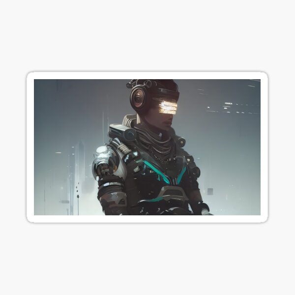 "Augmented Future" Sticker for Sale by Deviantblack | Redbubble