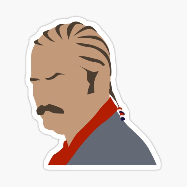 "Ron Swanson with Cornrows" Sticker for Sale by notanorphan | Redbubble