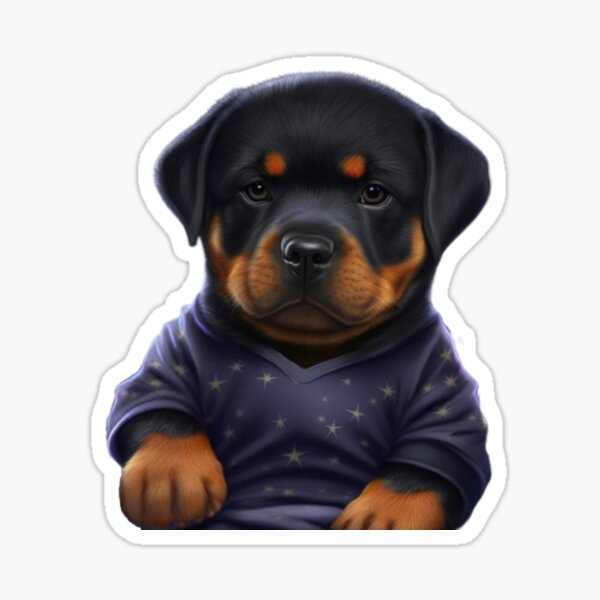 "Cute Rottweiler Puppies" Sticker for Sale by kavishk-perera | Redbubble