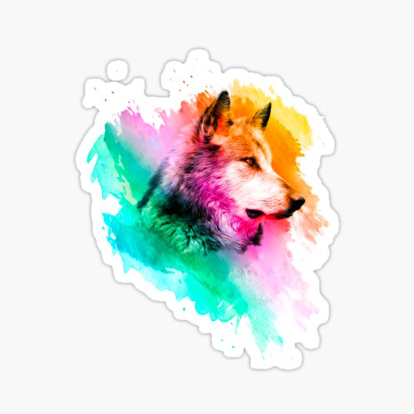 "Wolf Art Realistic" Sticker for Sale by SayuriTenshi | Redbubble