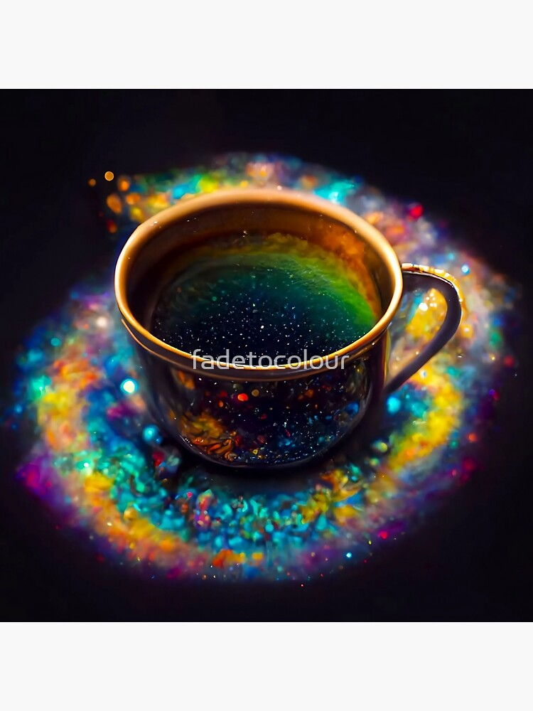 "Cosmic Coffee" Sticker for Sale by fadetocolour | Redbubble