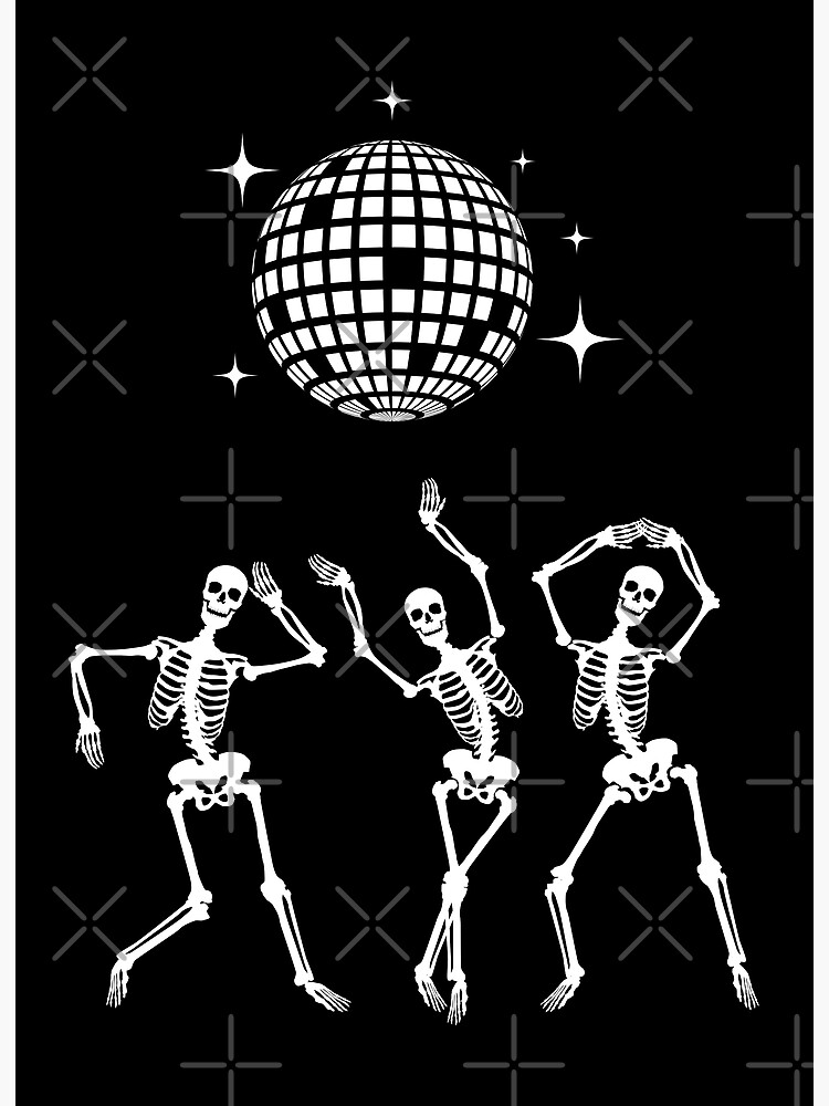 "Dancing Skeleton Disco Ball Dark" Poster for Sale by trendyladyshop ...