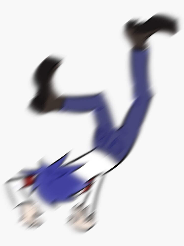 "falling 2d" Sticker for Sale by ouchland | Redbubble