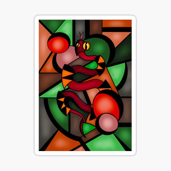 "Snake eyes" Sticker for Sale by BlackCatArtBB | Redbubble