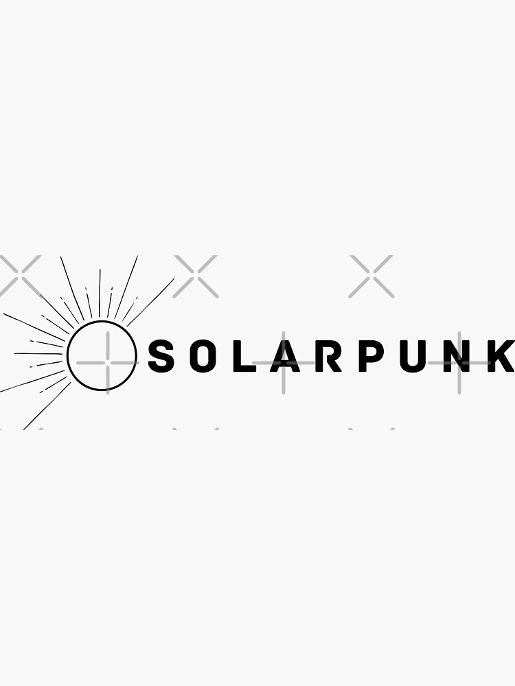 "Solarpunk " Sticker for Sale by Tabascol | Redbubble