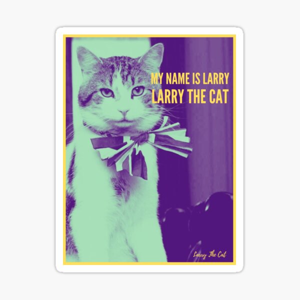 "Larry The Cat" Sticker for Sale by ZaysForArt | Redbubble