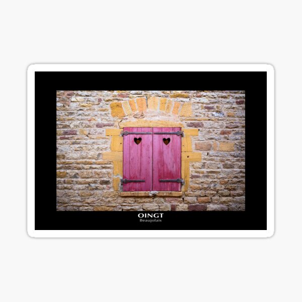 "Atypical window in the alleys of the village of Oingt, Beaujolais ...