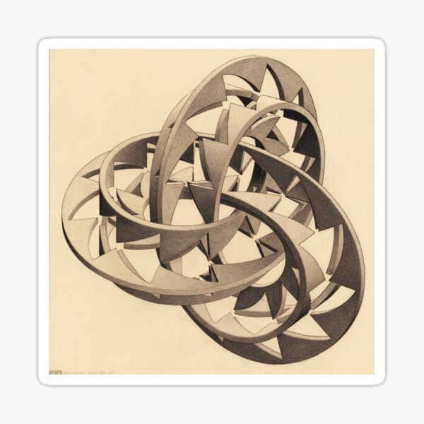 Pegatina «Obra de Maurits cornelis Escher (1898 - 1972), Países Bajos ...