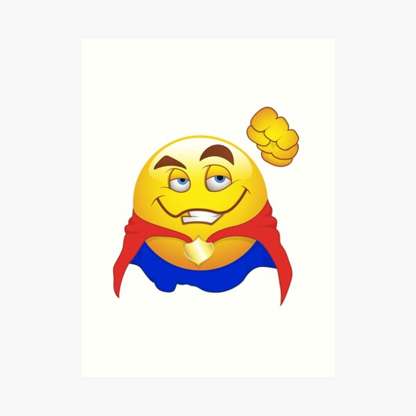 "Super Hero Smiley Face Emoticon" Art Print for Sale by allovervintage ...