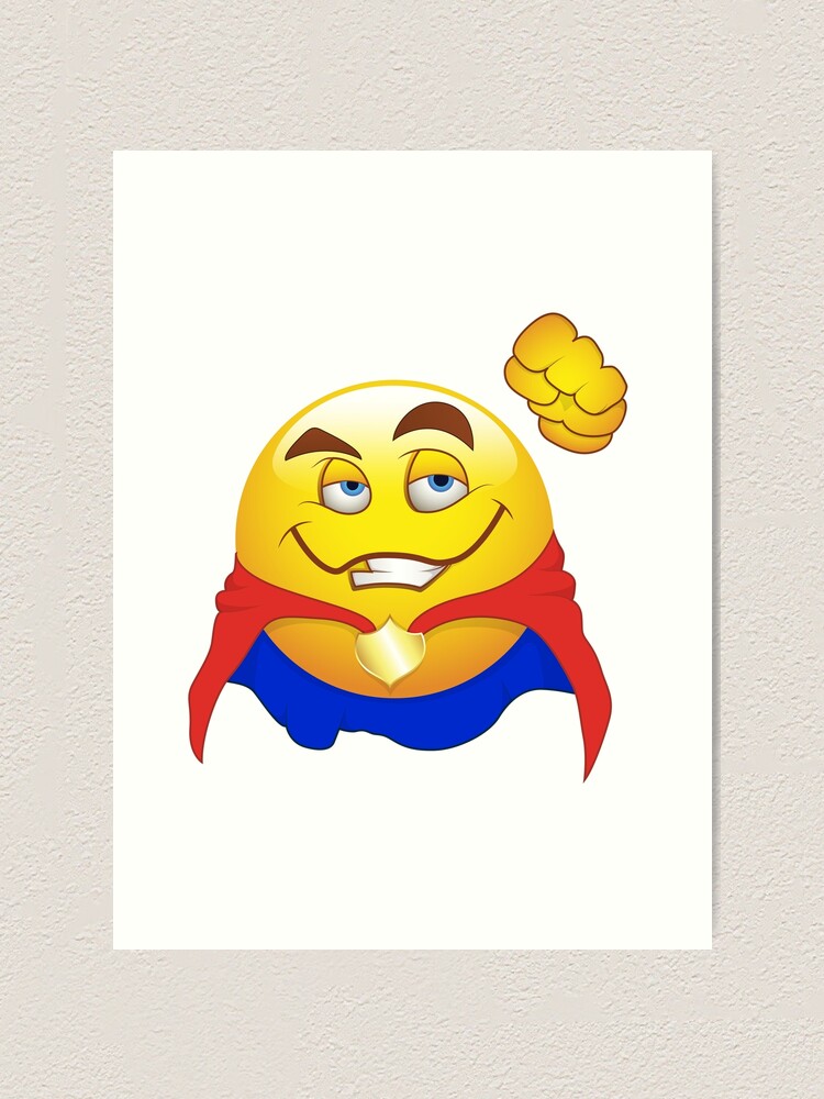 "Super Hero Smiley Face Emoticon" Art Print for Sale by allovervintage ...