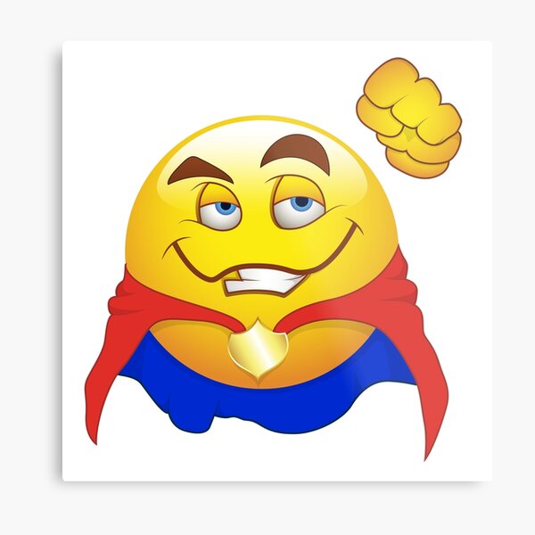 "Super Hero Smiley Face Emoticon" Metal Print by allovervintage | Redbubble