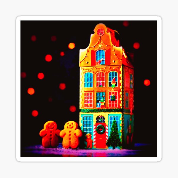 "Gingerbread cookie building" Sticker for Sale by MaryDizajn | Redbubble