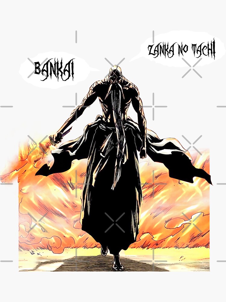 "Yamamoto Genryusai Bankai - Zanka no Tachi T-shirt" Sticker for Sale ...