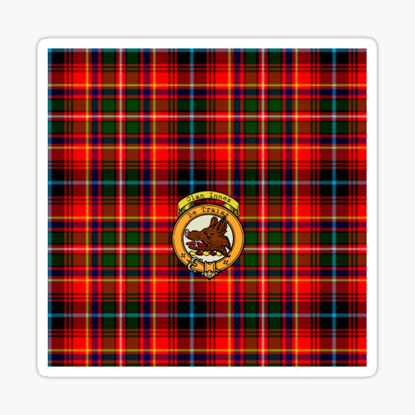 "Innes Scottish Tartan and Crest" Sticker for Sale by ljrigby | Redbubble