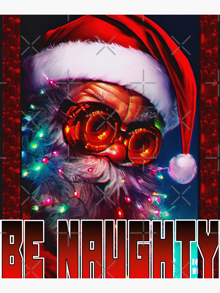 Cyberpunk Santa Evil Santa For Creepmas And Gothmas Sticker For Sale By Rabbitlair Redbubble