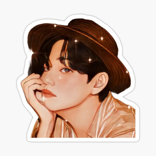 "BTS V - Cowboy Edition" Sticker for Sale by Fangirlismee | Redbubble