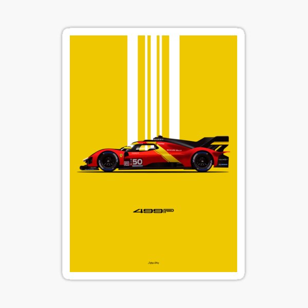 "Ferrari 499P Le Mans Hypercar" Sticker for Sale by SufianIshaq | Redbubble
