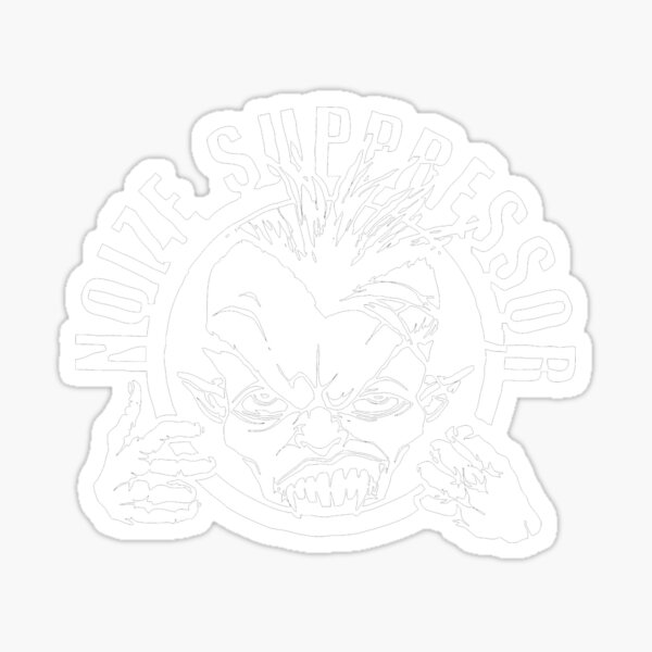 "Noize Suppressor" Sticker by Alphatypez | Redbubble