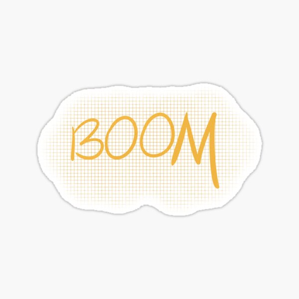 "Boom yellow" Sticker for Sale by CLEARART7 | Redbubble