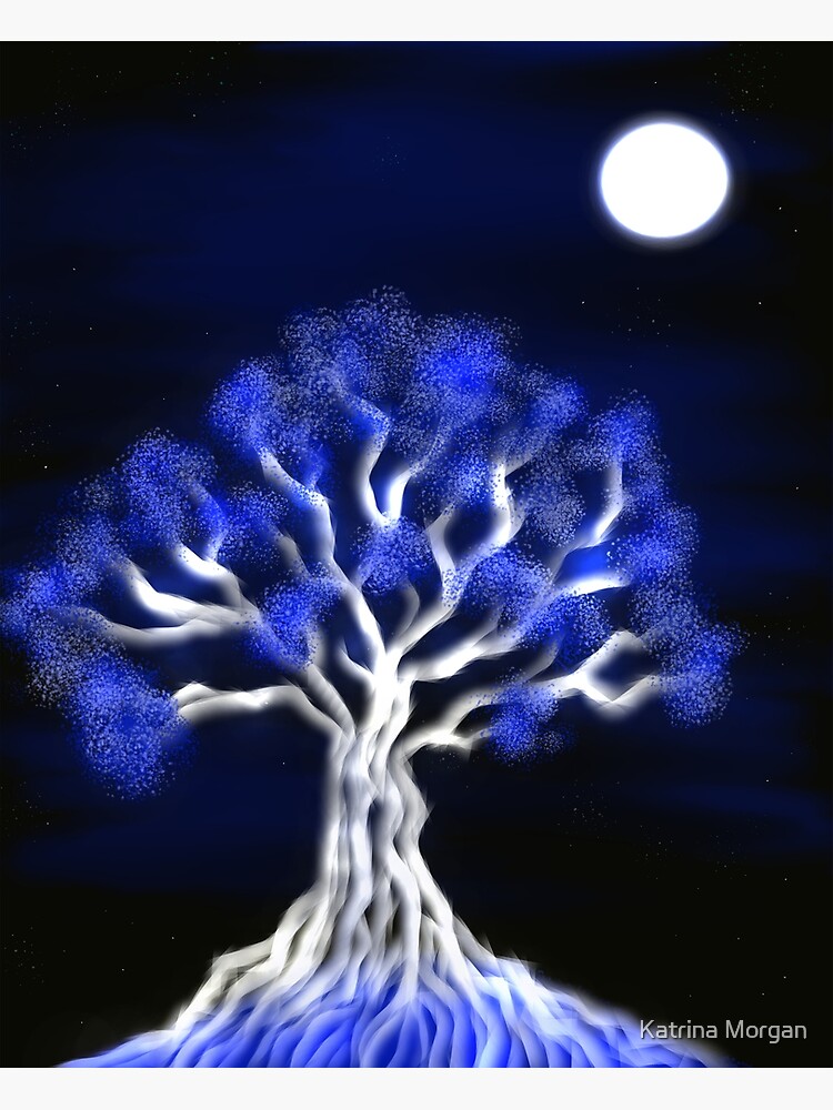 "Blue Moon Tree (MKW-DA.22)" Poster for Sale by Darling2425 | Redbubble