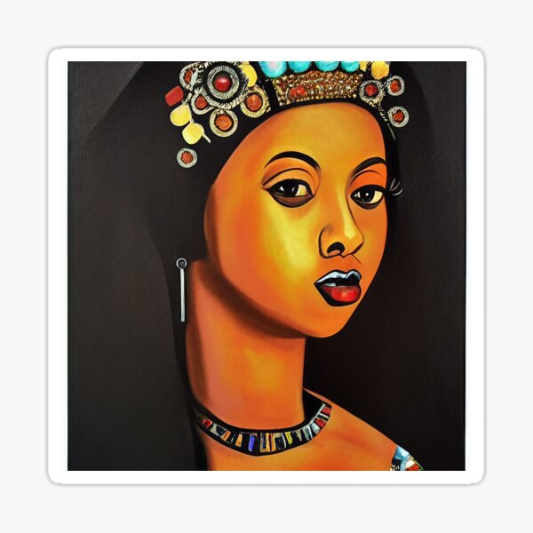 "Queen of Sheba ኘ" Sticker for Sale by ZebibArt | Redbubble