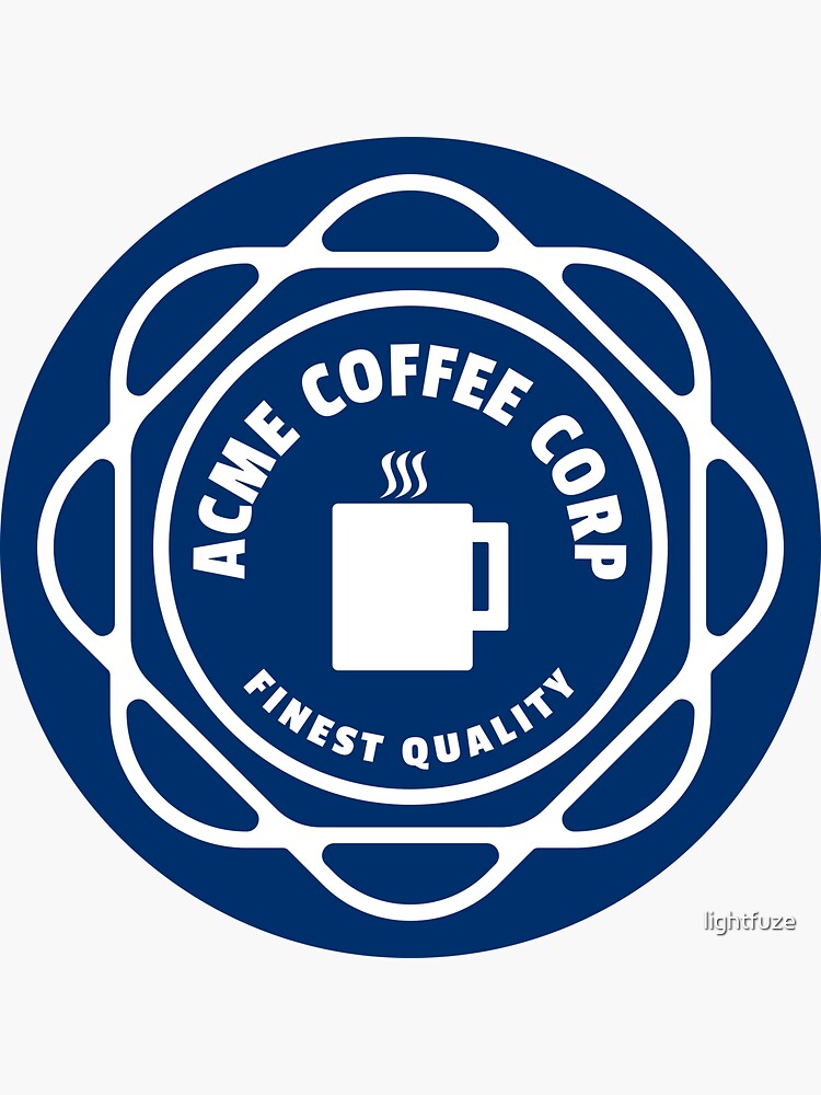 "ACME Cofee Corp Standard BLUE Logo" Sticker for Sale by lightfuze ...