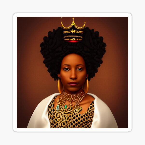 "Queen of Sheba አ" Sticker for Sale by ZebibArt | Redbubble
