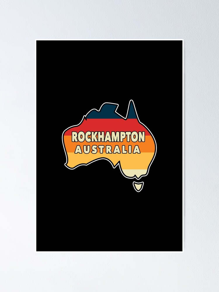 "Rockhampton Vintage Sunset | City In Australia" Poster for Sale by ...