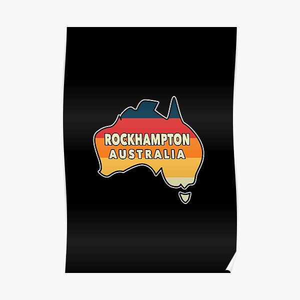 "Rockhampton Vintage Sunset | City In Australia" Poster for Sale by ...