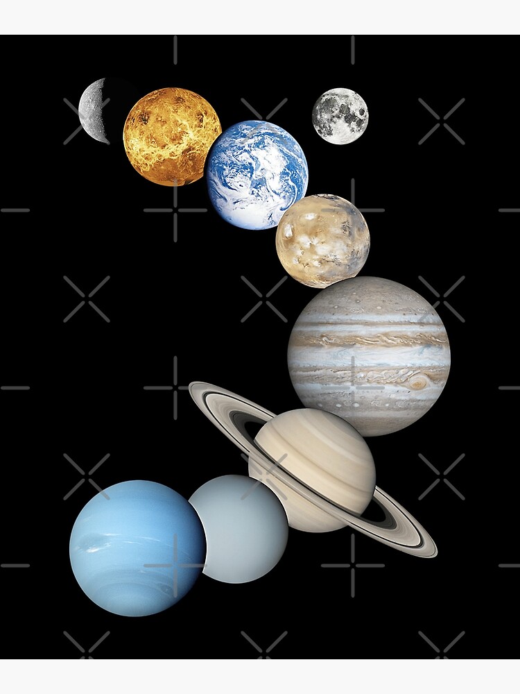 "The Solar System with Moon Planet Pack" Poster for Sale by Pexilus ...