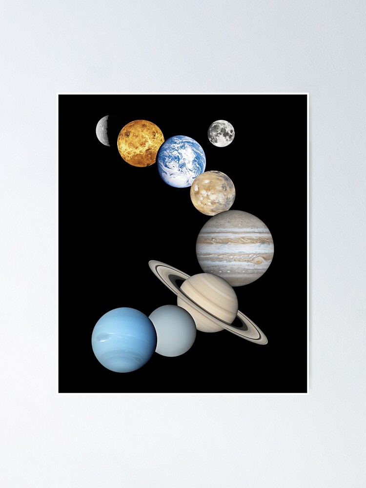 "The Solar System with Moon Planet Pack" Poster for Sale by Pexilus ...