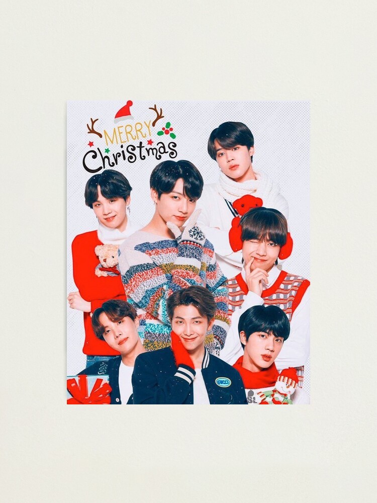 Lámina fotográfica «BTS Feliz Navidad XMAS KPOP árbol nieve kpop ...