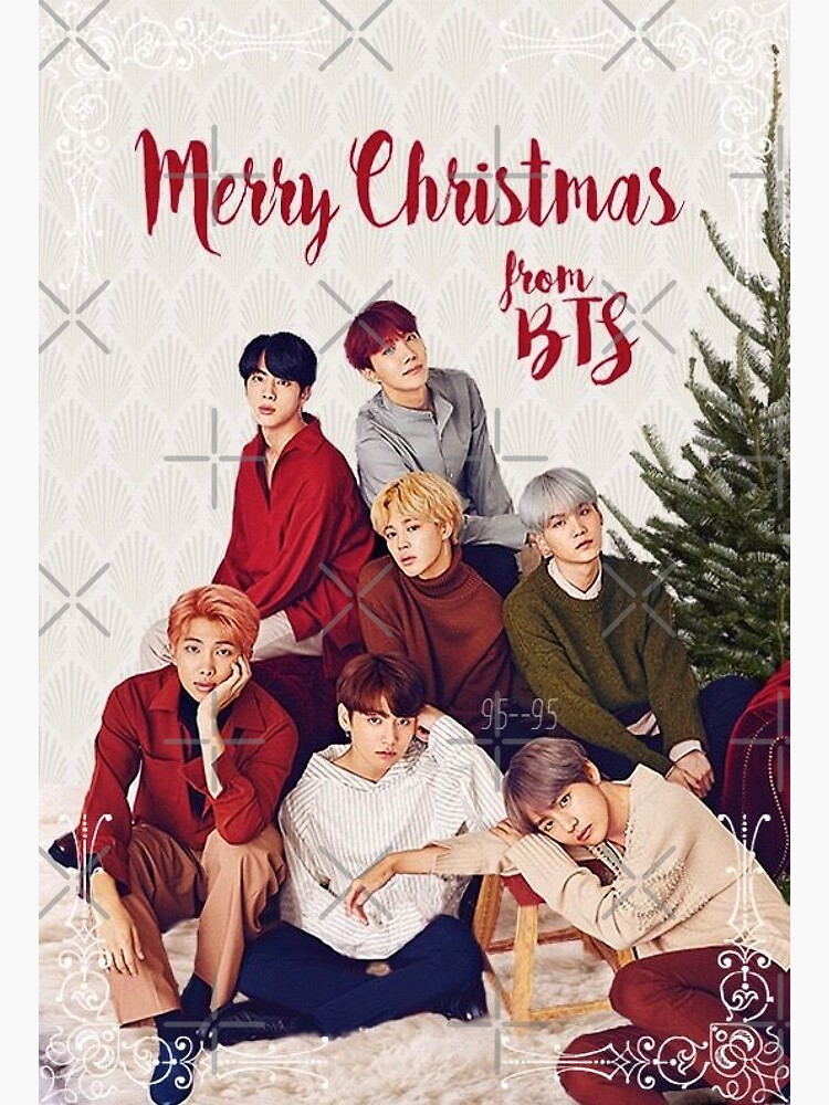 "BTS Merry Christmas XMAS KPOP tree snow korean kpop boy group ...
