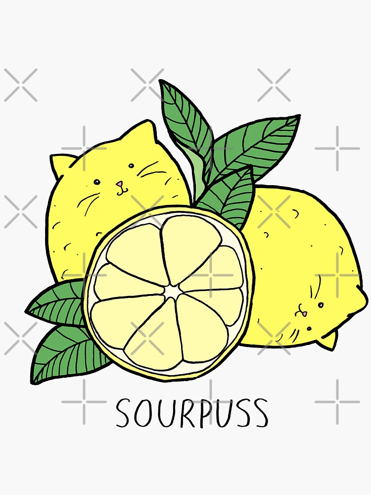 "Sourpuss (colourised)" Sticker for Sale by AlishaSouthwell | Redbubble