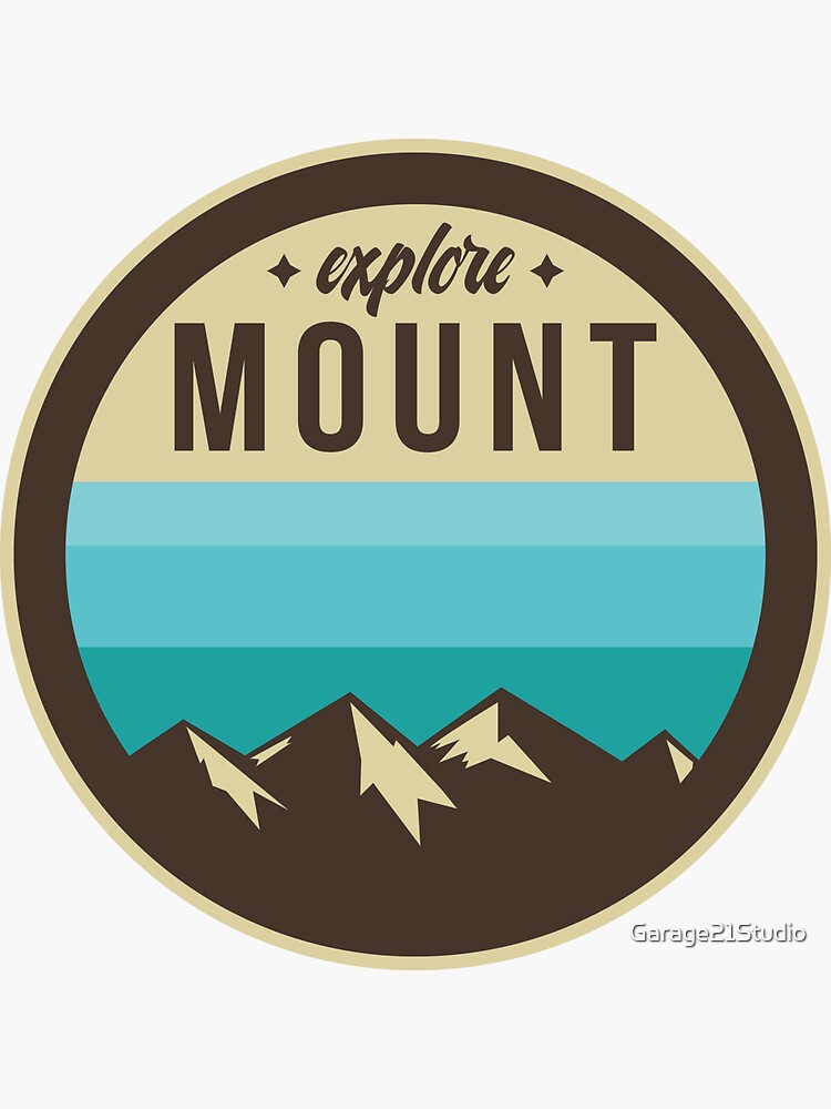 "explorer mount blue sky icon" Sticker for Sale by Garage21Studio ...