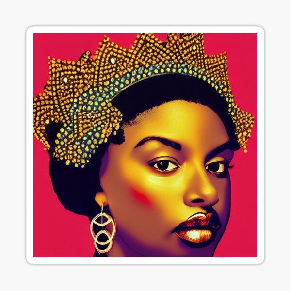 "Queen of Sheba ወ" Sticker for Sale by ZebibArt | Redbubble