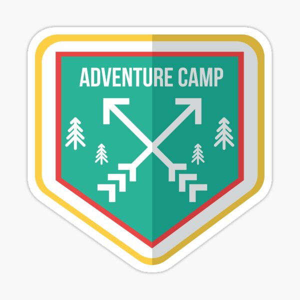 "adventure camp with arrow direction icon" Sticker for Sale by ...