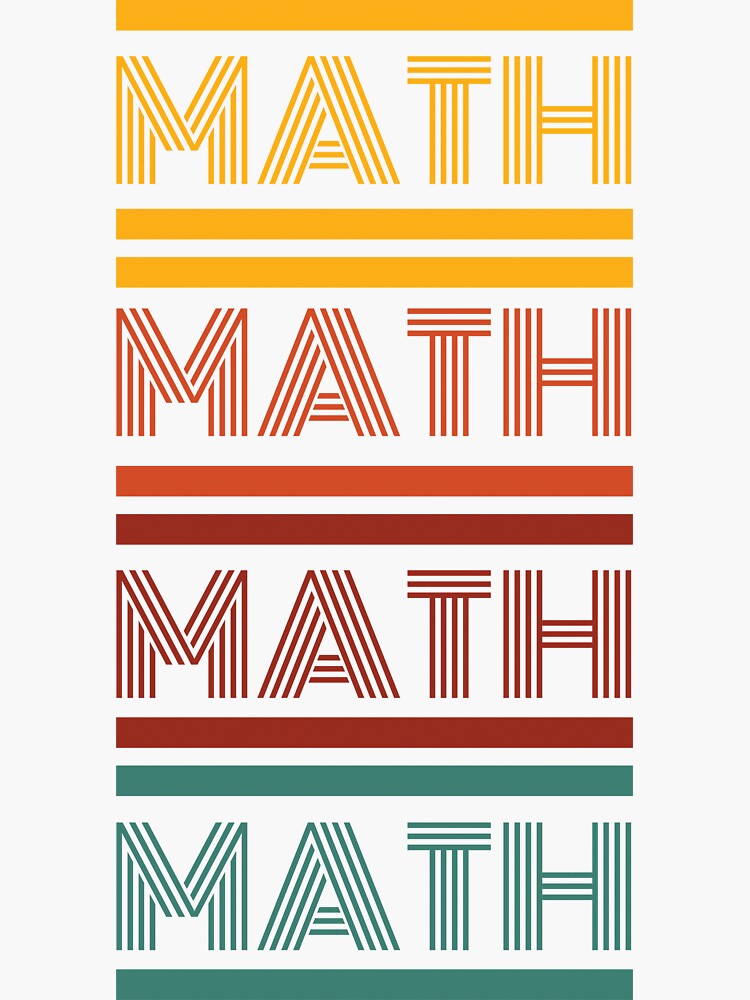 "Math Typography" Sticker for Sale by MathVerge | Redbubble