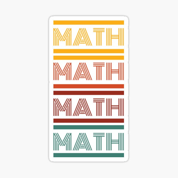 "Math Typography" Sticker for Sale by MathVerge | Redbubble