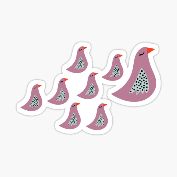 "Mom and Baby Bird " Sticker for Sale by maahdcase | Redbubble