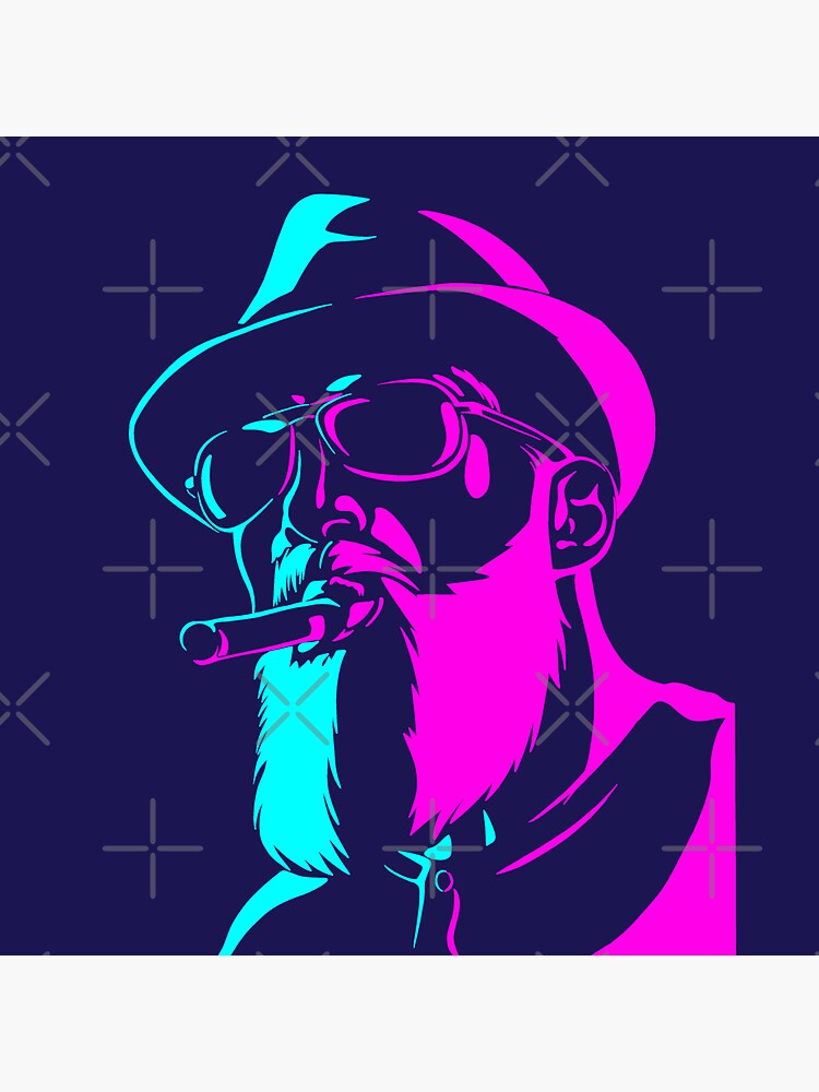 "Smoking cool beardman" Sticker for Sale by OnlyCoolDesigns | Redbubble