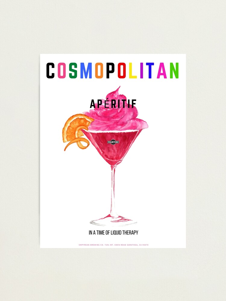 "Cosmopolitan cocktail aperitif alcoholic bar beverages vintage ...