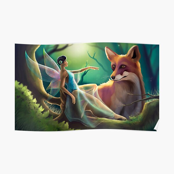 "Fox and Fairy " Poster for Sale by Starr-fall | Redbubble