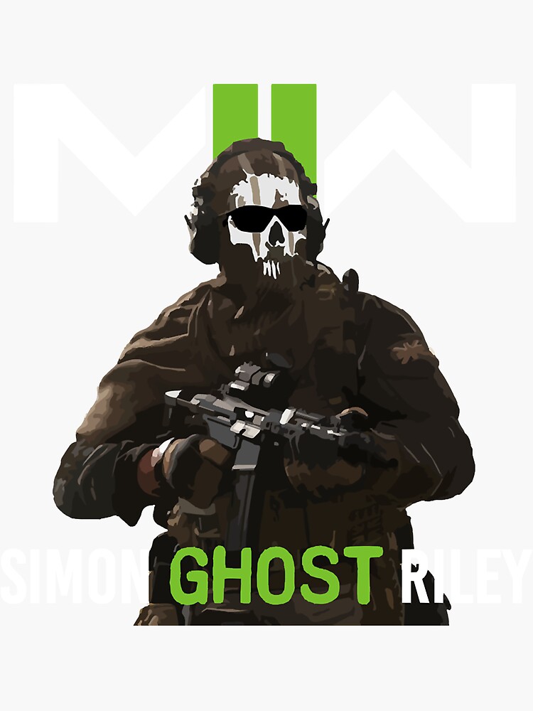 "Simon Ghost Riley MW2" Sticker for Sale by MargareBuckner | Redbubble