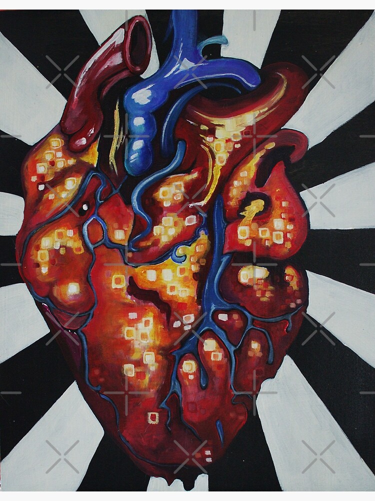 "Pixelated human heart" Poster for Sale by Kelsey Nowaczynski Baker ...