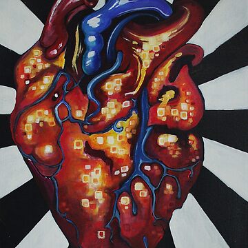 "Pixelated human heart" Poster for Sale by Kelsey Nowaczynski Baker ...