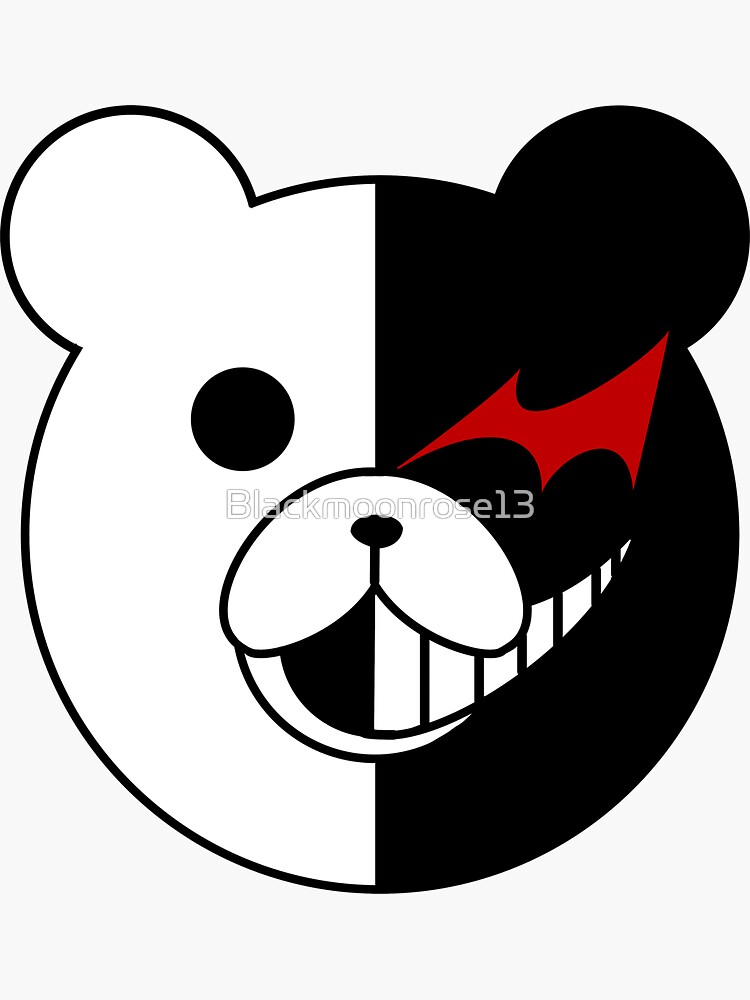 "Monokuma Head" Sticker for Sale by Blackmoonrose13 | Redbubble